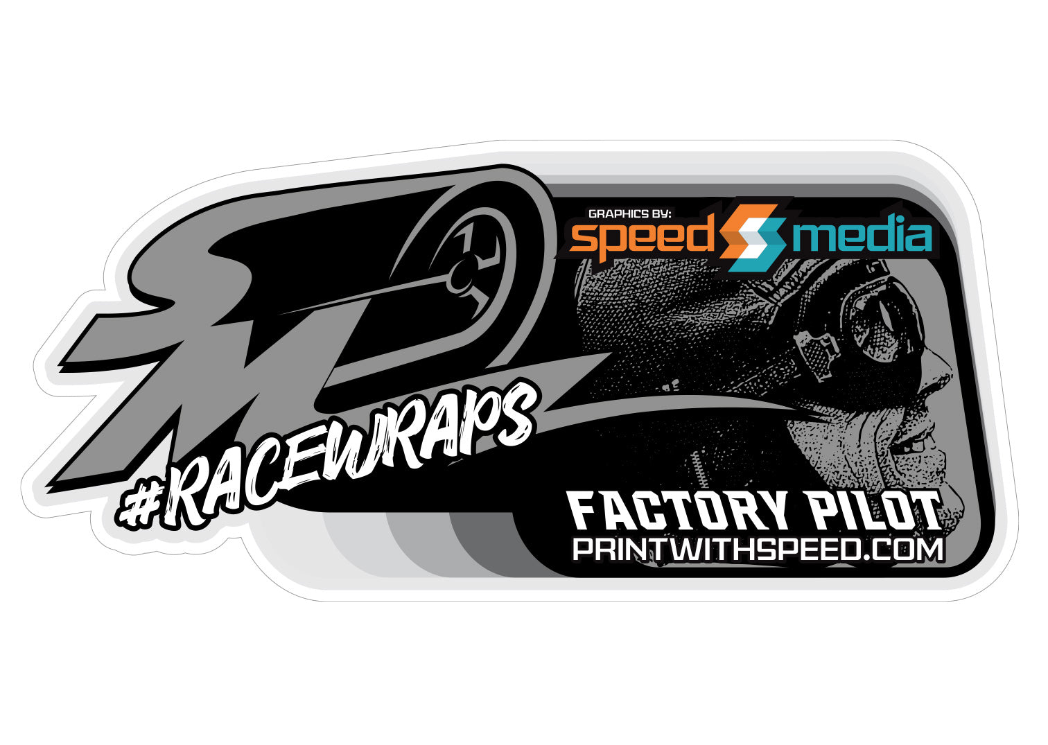 Speed Media Factory Pilot Sticker – smspeedshop.com